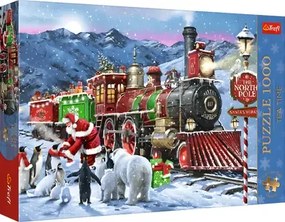 TREFL Puzzle Premium Plus Tea Time: Vánoční vlak / 1000 dílků / 68,3 ×