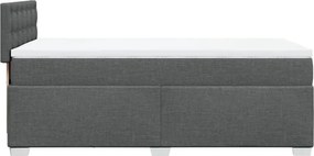 Box spring postel s matrací tmavě šedá 90x200 cm textil 3285786