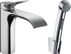 Hansgrohe Vivenis - Páková umyvadlová baterie s ruční sprchou Bidette a sprchovou hadicí 160 cm, chromová, HAN-75210000