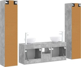 Sada koupelnového nábytku 5 ks Betonově šedá 33 x 34,5 x 160 cm 3406026