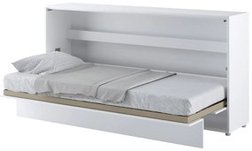 Výklopná postel 90 REBECCA bílá lesk/bílá mat