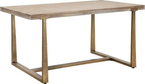 Jídelní stůl Ankara 150 cm hnědý/zlatý