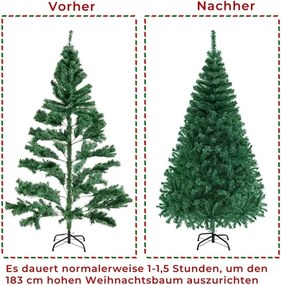 Umělý vánoční stromek Yaheetech – zelená (257085303651)