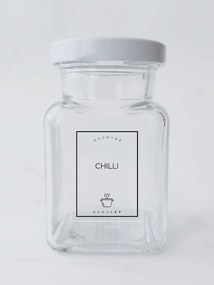 Samolepka na kořenky CHILLI průhledná 3 × 4 cm základní písmo