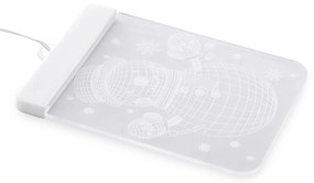 LED světelná ozdoba na okno SNOWMAN bílá