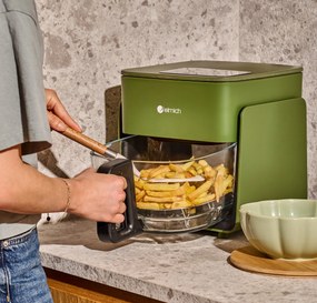 Elmich Skleněná horkovzdušná fritéza - olivově zelená
