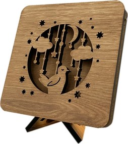 Li-Go "Ptáček" lampa 19x19 cm provedení povrchu: dub světlý