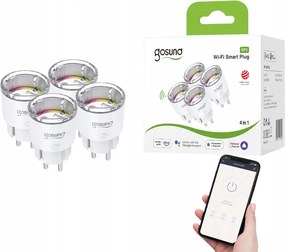 Inteligentní Wifi zásuvka Gosund Ep2, 4 kusy 10a Tuya Smart 2500W 10A