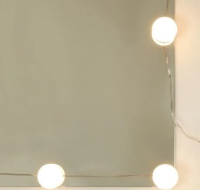 vidaXL Set toaletního stolku s LED kompozitní dřevo [3114136] Barva: Betonová šedá