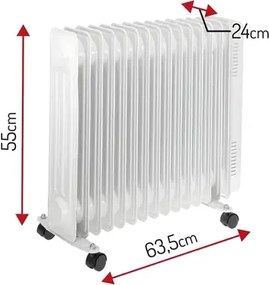 Adler AD 7819 bílá / Olejový radiátor / 2500W / 3 stupně