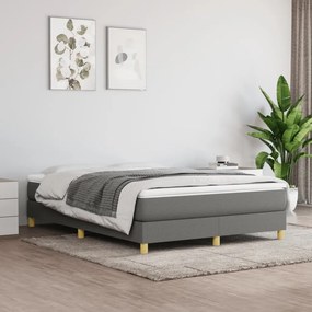 Box spring postel s matrací tmavě šedý 140 x 190 cm textil 3144168