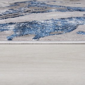 Flair Rugs, Kusový koberec Eris Marbled Navy, 160x230, modrá, kancelář
