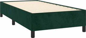 Box spring postel s matrací tmavě zelená 100x200 cm samet 3132726