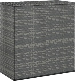 vidaXL Zahradní úložný box PE ratan 100 x 49 x 103,5 cm [317223] Barva: Šedá