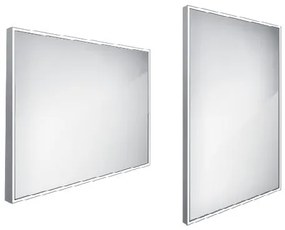 Nimco Zrcadla - Zrcadlo s LED osvětlením, 900x700 mm, hranaté, aluminium ZP 13019