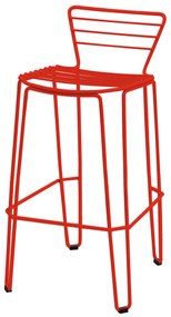 ISIMAR - Barová židle MENORCA vysoká - červená