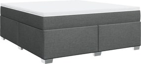 Box spring postel s matrací tmavě šedá 180x200 cm textil 3285152