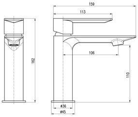 RAV Slezák NL126.0ZRK - Umyvadlová baterie NIL 16,2 cm kartáčovaná růžová zlatá