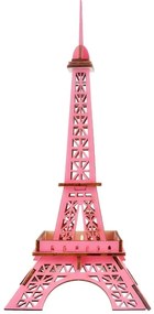 Woodcraft Dřevěné 3D puzzle Eiffelova věž růžová