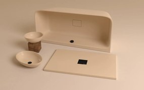 Polysan Flexia sprchová vanička 90 x 90 cm s možností úpravy rozměru litý mramor béžová matná 71546.81