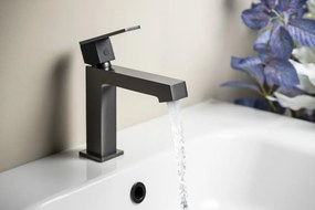 Sapho Krony umyvadlová baterie stojánková páková gun metal černá GJ002GM