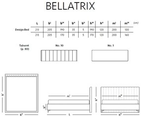 Materasso Čalouněná postel BELLATRIX boxspring ROZMĚR: 2x (90x200) cm - boxspring