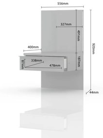 Ložnicová sestava Onyx - antracit lesk/ořech pacific lesk 1