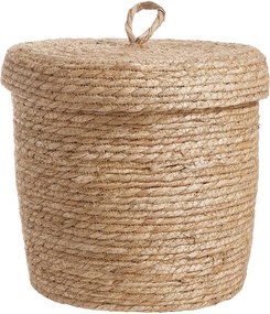RUSH ROPE Koš kulatý s víkem 30 cm