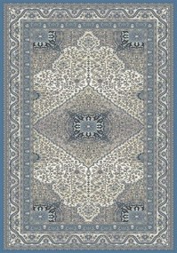 Kusový koberec vlněný Agnella Diamond Mistia Modrý (binding) Rozměr: 200x300 cm