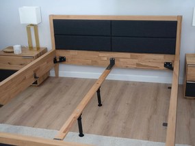 Čalouněná dubová postel 180x200cm Belagio Šedá