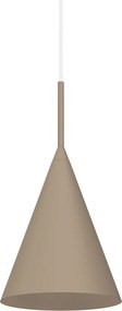Závěsné svítidlo Capital, 1x tmavě obéžové kovové stínítko, (fi 17cm), be