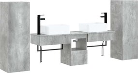 Sada koupelnového nábytku 5 ks Betonově šedá 33 x 34,5 x 100 cm 3405976