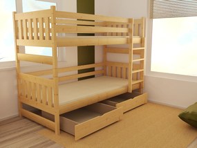 Patrová postel PP 021 90 x 200 cm - přírodní