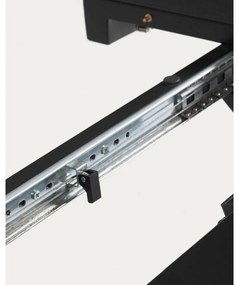 Černý kulatý rozkládací jídelní stůl s keramickou deskou ø 160 cm Vashti – Kave Home
