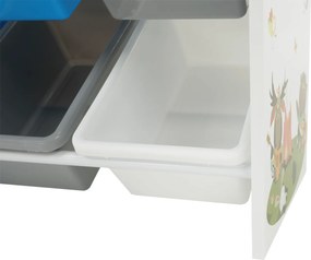 Organizér/regál na hračky, vícebarevná/vzor, DARLING TYP 3