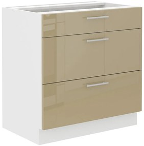 Kuchyňská Skříňka Lara 80d 3s Bb Mdf Cappuccino Lesk