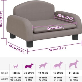 Pelíšek pro psy taupe 50 x 40 x 30 cm textil 171974