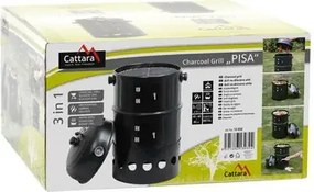 Cattara Gril - udírna na dřevěné uhlí PISA 3in1 40cm / Rošt: 38cm