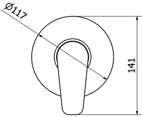 Teorema Slyce - sprchová baterie pod omítku, komplet, chrom 9C000