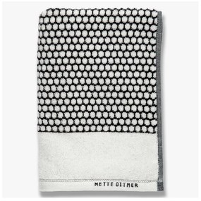Černo-bílý bavlněný ručník 50x100 cm Grid – Mette Ditmer Denmark