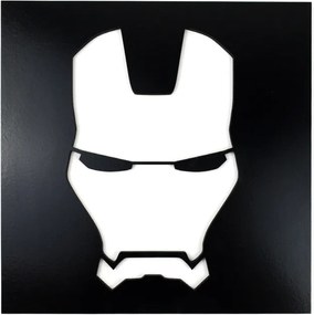 Dřevěná dekorace Symbol Iron Man černá