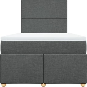 Box spring postel s matrací tmavě šedá 120x200 cm textil 3291241