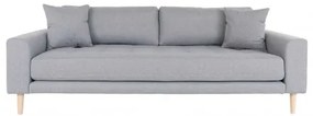 Pohovka LIDO 3 sedák 210 cm, polyester světle šedý House Nordic 1301441