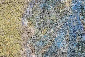 DIMEX | Samolepicí vliesová fototapeta na zeď Stará barevná omítka MA-5-2422 | 375 x 250 cm | zelená, modrá