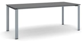 Jednací stůl INFINITY se šedostříbrnou podnoží 2000 x 900 x 750 mm, grafit