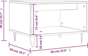 vidaXL Konferenční stolek 60 x 50 x 40 cm kompozitní dřevo [829254] Barva: Černá