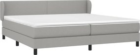 Box spring postel s matrací světle šedá 200 x 200 cm textil 3126109