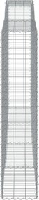 Klenuté gabionové koše 6 ks 400x50x220/240cm pozinkované železo 3147078
