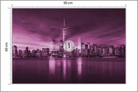 Fototapeta New York City Sunrise In Pink Hladký vinyl 270x180