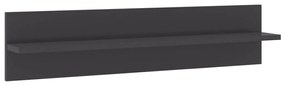 Nástěnné police 4 ks šedé vysoký lesk 80x11,5x18cm dřevotříska - Default Title
